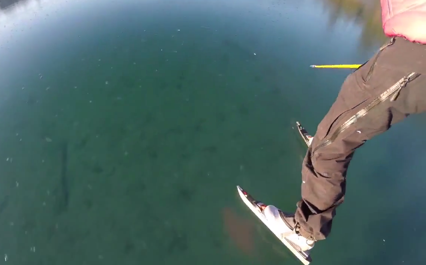 Frozen Crystal Clear Lake Creates a Beautiful Place to Ice Skate | RTM ...