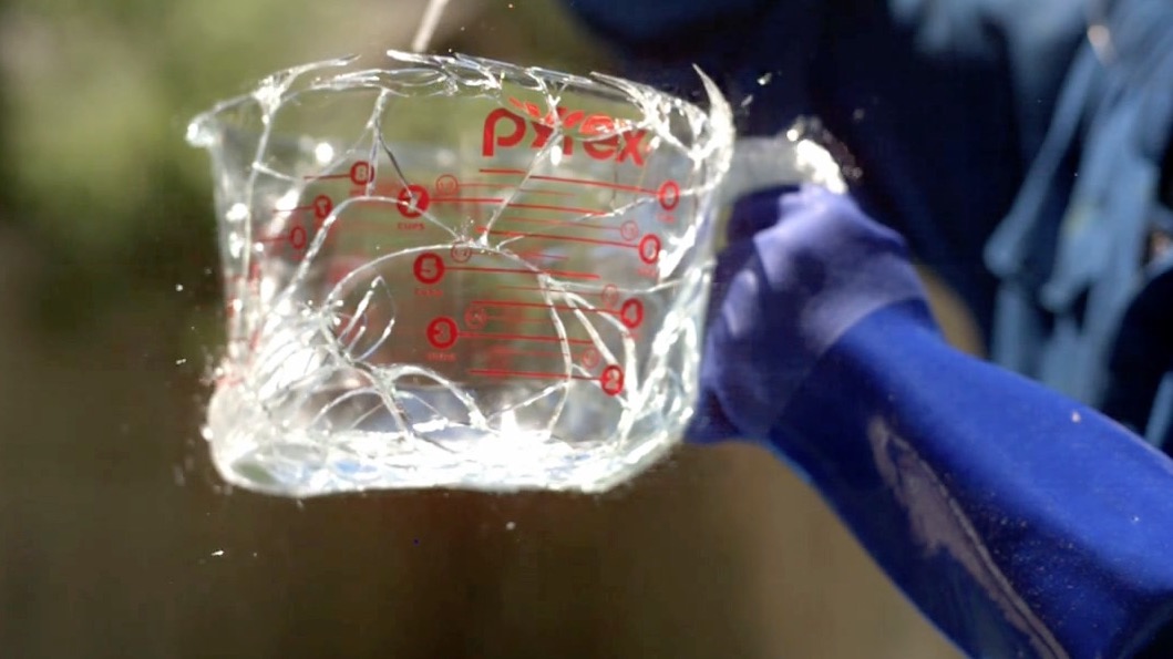 Slo Mo Guys Demonstrating Thermal Shock With Glass Measuring Cup Will ...