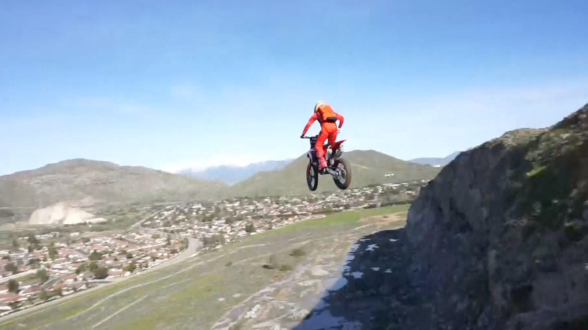 Dude Drives Motorcycle Off Cliff...On Purpose | RTM - RightThisMinute